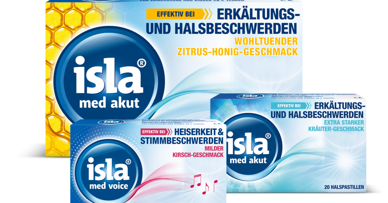 isla® med: Bei intensiven Hals- und Stimmbeschwerden | isla®